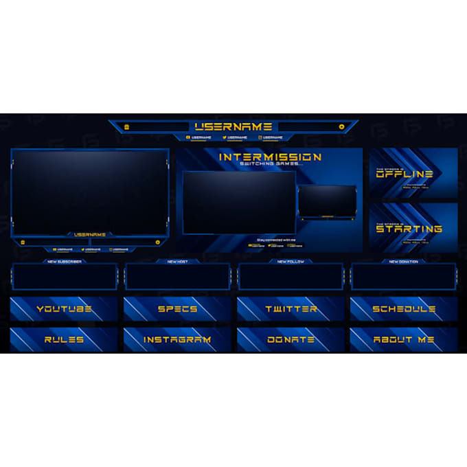 Design unique twitch overlay and esports logo by Jennyhinoe | Fiverr