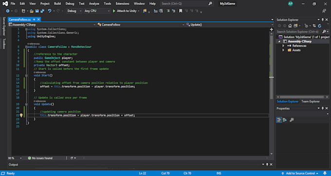 Do a simple unity 2d script by Alessandropendi | Fiverr