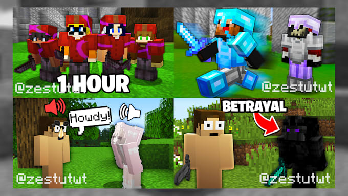 Make you clickbait and nice minecraft thumbnails by Zestubruuh | Fiverr