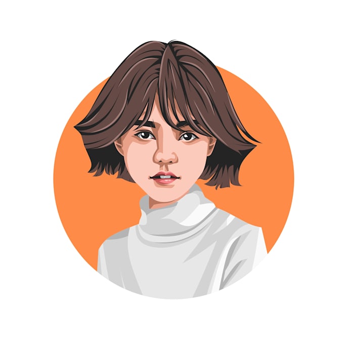 Draw awesome big head cartoon in 24 hours by Vectreeid | Fiverr