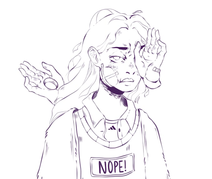 Draw basic line art by Munken8 | Fiverr