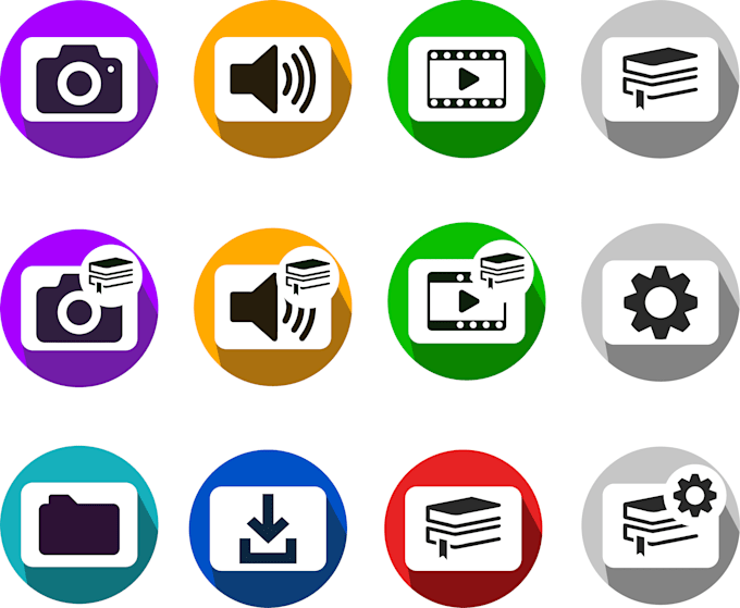 Design you a set of simple and sleek icons by Zz00bi | Fiverr