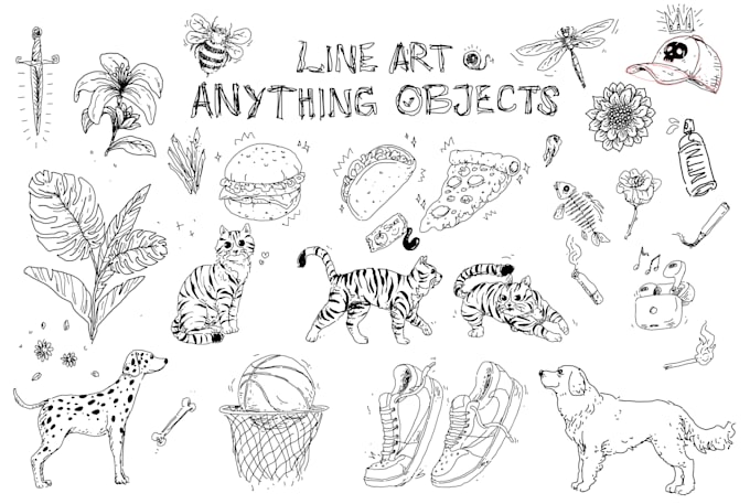 Draw watercolor line art objects character illustration by Andalasadi ...