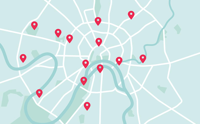 Design custom map of any location by Serkat | Fiverr