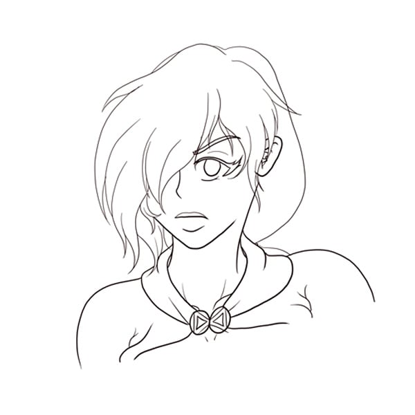 Design you a character line art based on your description by Merista ...