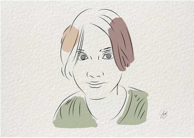 Turn your photo into line art illustration by Yoviemahendra | Fiverr