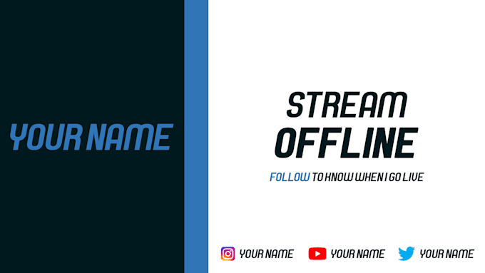 Create a starting soon and stream offline screen by Rhtdesigns | Fiverr