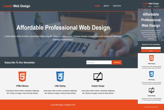 Responsive fullstack web development in react nodejs html css bootstrap ...
