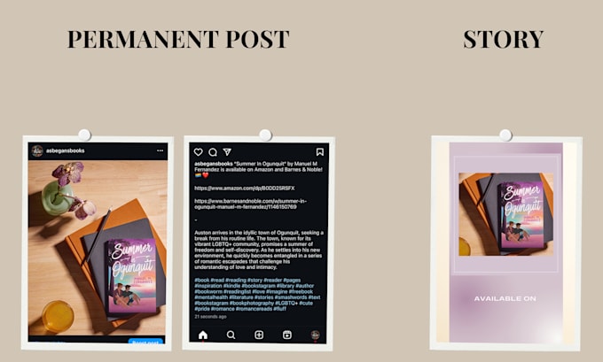 Promote your book on my instagram book blog by Sadesign4 | Fiverr