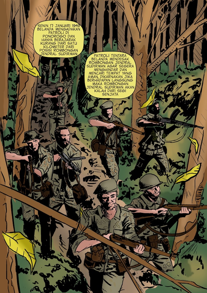 Create war theme comic book by Sanibrilyan | Fiverr