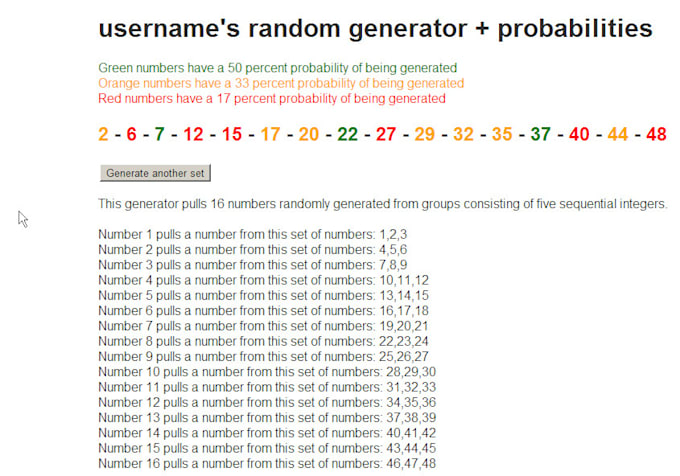 Build you a random generator by Radergan | Fiverr