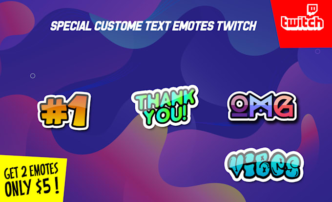 Create special custom twitch emote text and font emotes by Anggarmc ...