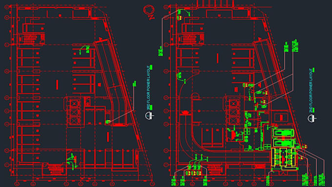 Make an electrical and auxiliary plans for buildings by Rbceds | Fiverr