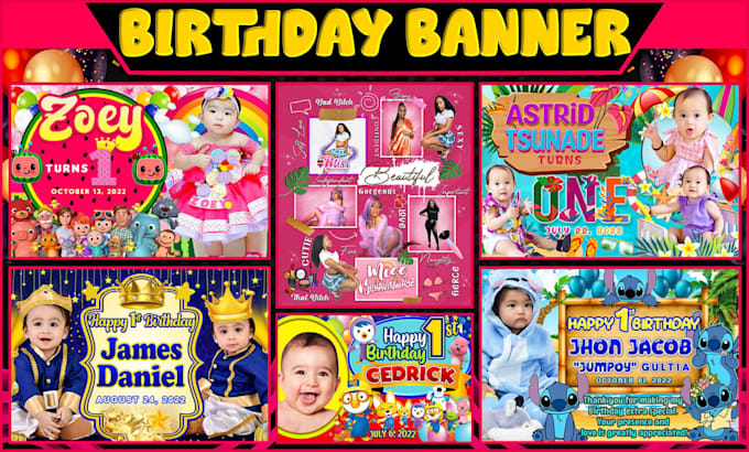 Make creative birthday banner designs by Joycecartagena | Fiverr