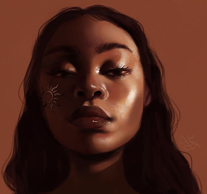 Draw a semi realistic portrait by Laurique | Fiverr