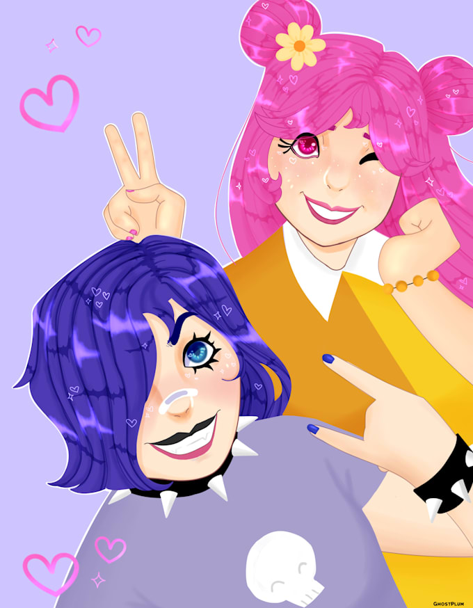 Create a half body drawing for you by Ghost_plum | Fiverr