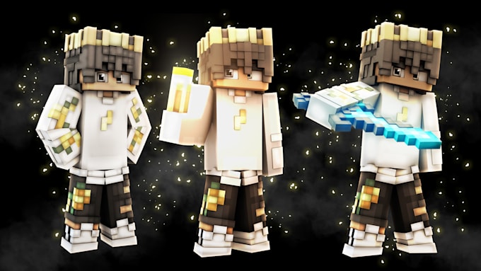Make you 3 amazing minecraft renders by Lightninghero_g | Fiverr