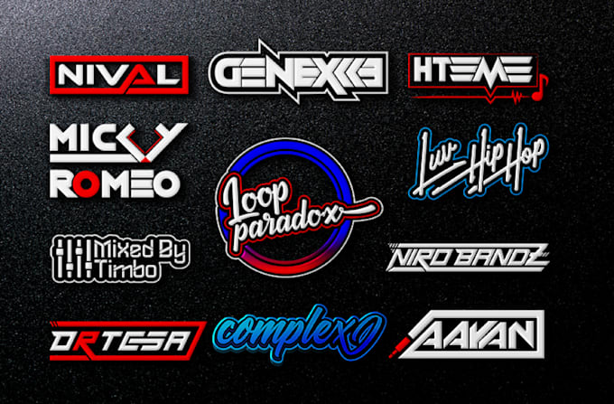 Design rap, hip hop, band, and dj logo in typography style by Ks_logo ...