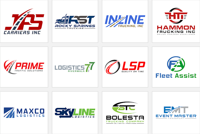 Design custom transport trucking logistics and moving company logo by ...