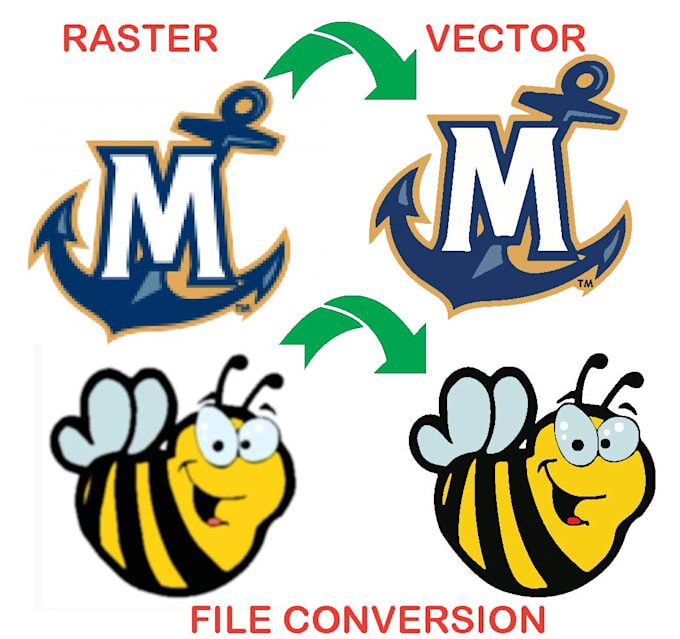 Do file conversions from raster to vector formats by Thzigner | Fiverr