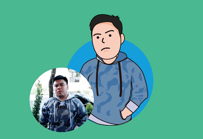 Make a cartoon profile of your face with a unique style by Afcartoon ...