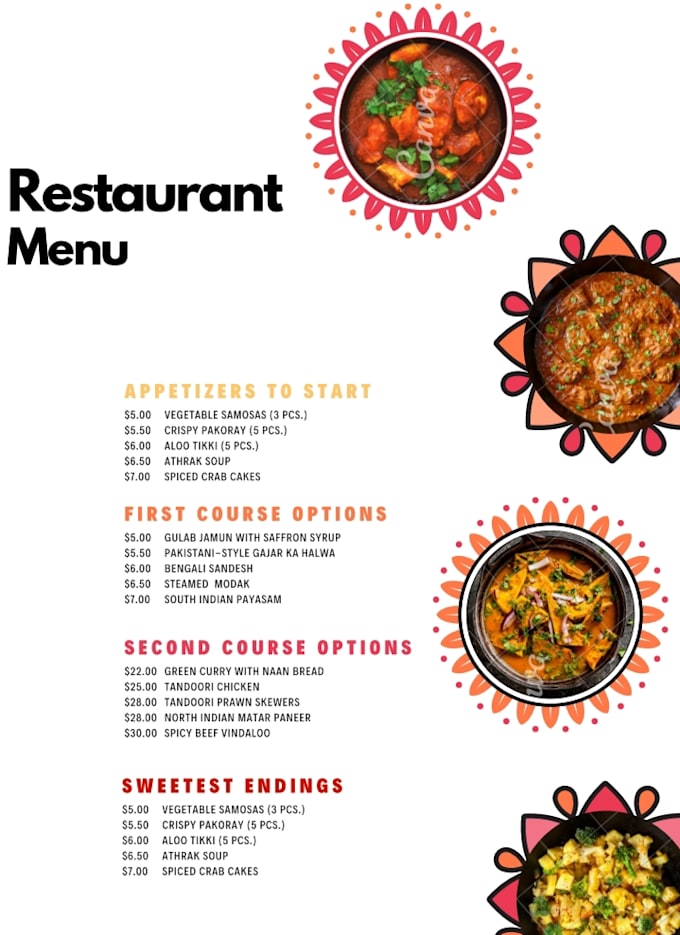 Create attractive menu card design for your restaurant by Hasanu_bashar ...
