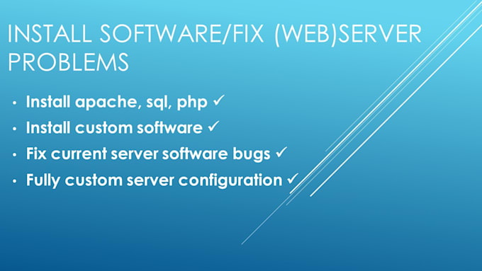 Install Error Fix Apache Sql Php Etc For Your Website Webserver By Nathanleeman Fiverr 