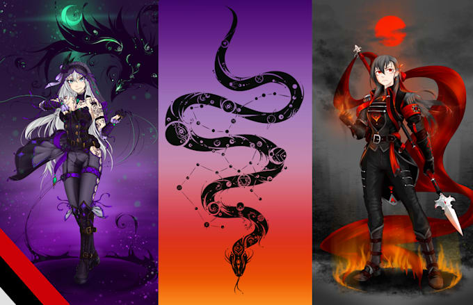 Create original character designs and concept art for you by Vipeyv ...