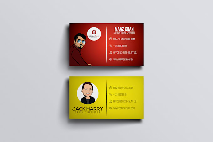 Design cartoon face visiting card or business card by Hassan_uddin47 ...