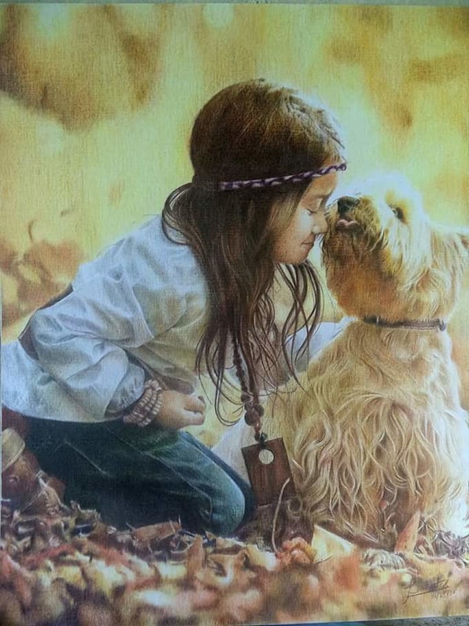 Portray cartoon of any kind of pet animals and flowers plant by ...