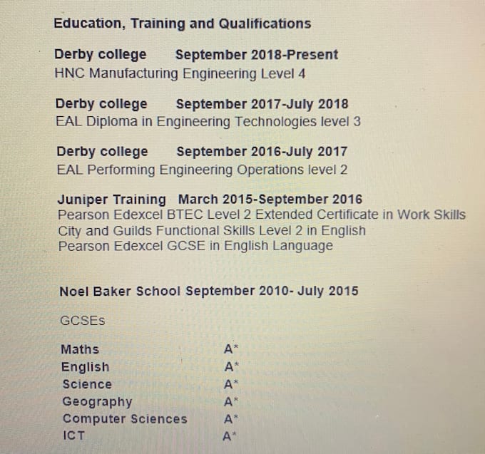 Turn your average cv into a professional cv by Zaafirahmad | Fiverr