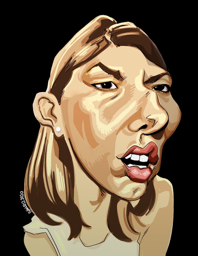 Make a caricature in line drawing of face or pet by Ivanramirezo82 | Fiverr