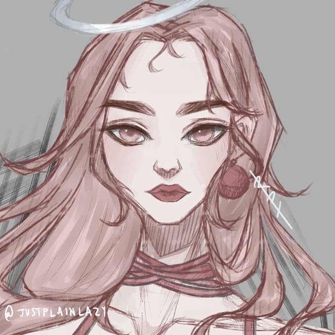 Draw a headshot of your character by Justplainlazy | Fiverr