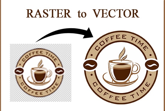 Convert file raster to vector logo, image by Afgrafix | Fiverr