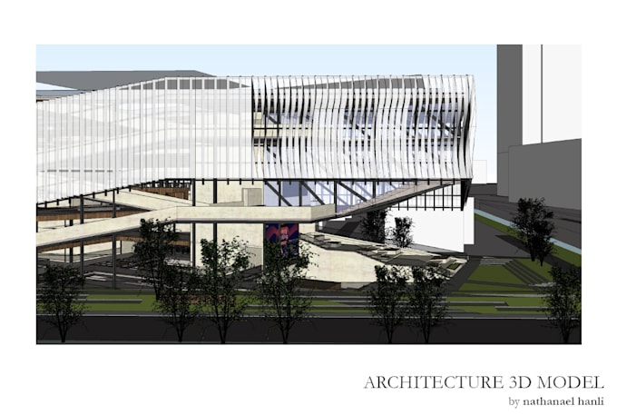 Create 3d sketchup model for exterior architecture building design by ...