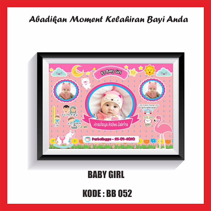 Make your baby biodata with a cute design by Adipringgo | Fiverr