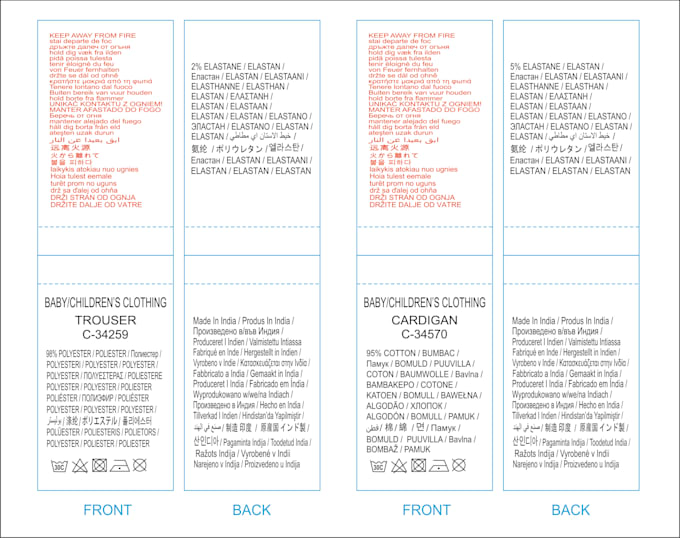 Design a washing label, clothing care label in 1 to 4 hours by ...