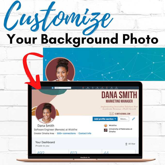 Design a custom linkedin background photo by Elle84 | Fiverr