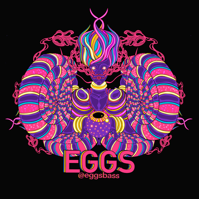 Create vibrant detailed psychedelic trippy logo, emblem by Mohebdesign ...