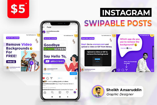 Design engaging instagram carousel post infographics by Iamsheikhansar ...