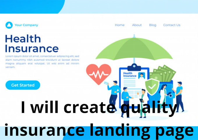Create insurance landing page website sales lead by Iamoye | Fiverr