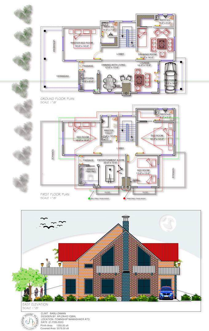 Create architecture and civil working drawing in auto cad by Ae ...