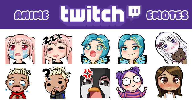 Draw custom emotes for your personal twitch by Lilyberri | Fiverr