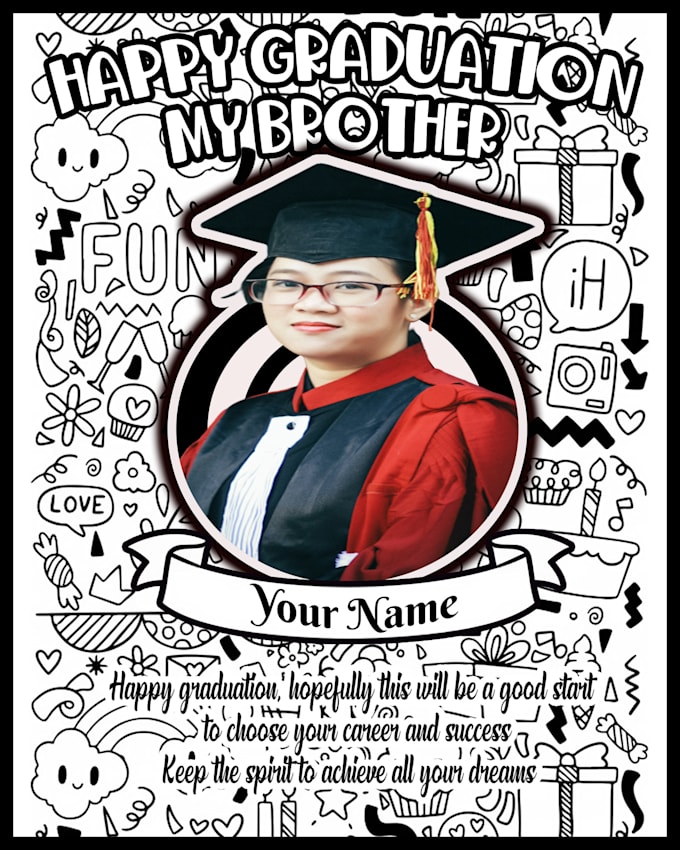 Make a happy graduation custom photo design by Ahmadtiham | Fiverr