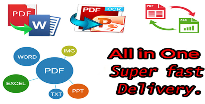 Convert your pdf to any format and your images by O_wright | Fiverr