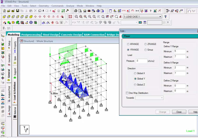 Do steel structural analysis and design using staad pro by Asadyousaf15 ...