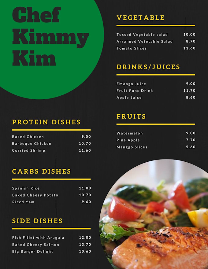 Design high quality menu cards by Kfl_transcriber | Fiverr