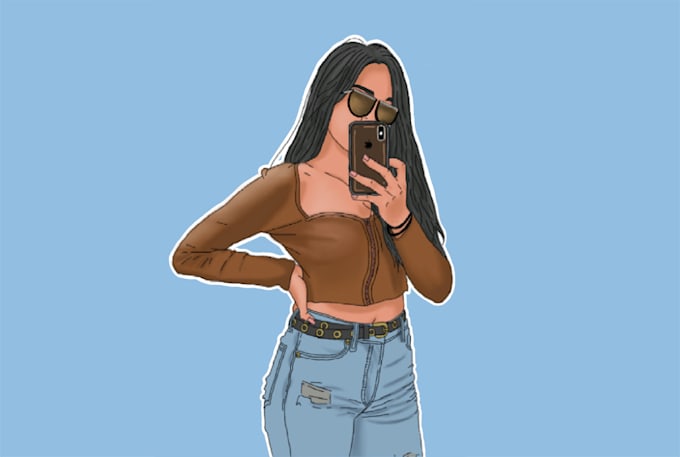 Draw You A Digital Portrait In A Unique Semirealistic Style By Leilatomacas Fiverr 