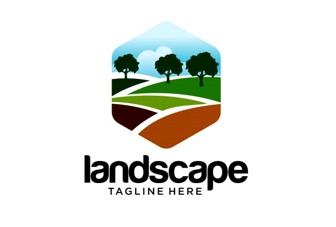 Make modern unique landscaping logo design for you by Marjorydahl1 | Fiverr