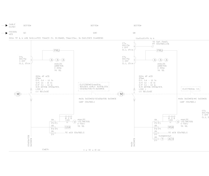 Draw single line diagrams in autocad by Agsons | Fiverr